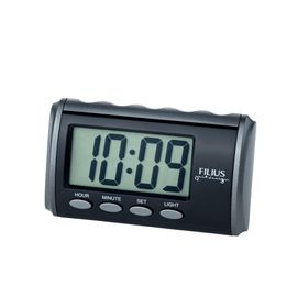 Quarzwecker "Talking", schwarz, FILIUS zeitdesign, Wecker, Wecker, Digitalwecker, Schlafzimmer, Beleuchtung, Piepalarm