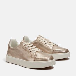 Timberland Damen Sneaker "Emerson Street LOW LACE UP SNEAKER", Gr. 37, gold, Textil, Schuhe
