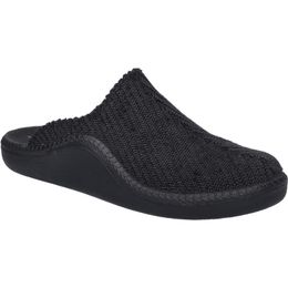 Josef Seibel Herren Hausschuh "Monaco 220, schwarz", Gr. 43, schwarz, Obermaterial: 100% Textilmaterial TEXMAT., Schuhe