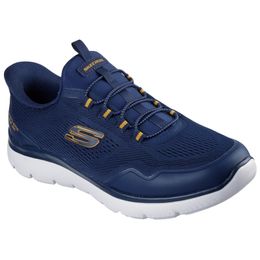 Skechers Herren Slip-On Sneaker "SUMMITS", Gr. 42, blau, Textil, Schuhe, Freizeitschuh, Schn&uuml;rschuh mit Memory Foam