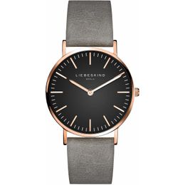 Damen Quarzuhr "New Case", rosa, Liebeskind Berlin, Armbanduhren, Armbanduhr, Damenuhr, analog, Lederband