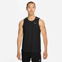 Nike Herren Tanktop "Nike Miler Men's Dri-FIT Running Tank", schwarz, Gr. L, Obermaterial: 100% Polyester, Tops, mit reflektierenden Details,