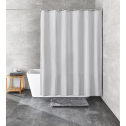 Kleine Wolke Duschvorhang "&raquo; Sanna&laquo;", B/H: 120cm x 200cm, grau, Duschvorh&auml;nge