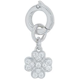 Amor Damen Charm-Einh&auml;nger "Kleeblatt", silber, Silber 925 (Sterlingsilber), Charms, mit Zirkonia (synth.)