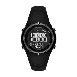 Skechers Damen Chronograph "SKYWOOD"schwarz, Armbanduhren, Quarzuhr, Armbanduhr, Damenuhr, digital, Batterie-Entladungsanzeige