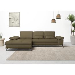 Ecksofa OTTO HOME, B:301cm H:89cm T:176cm, gr&uuml;n, Luxus-Microfaser (90% Polyester, 10% Polyamid);Samtoptik (100% Polyester), Wohnzimmer, Sofas,