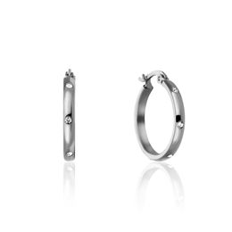 AMELIA PARKER Damen Ohrring-Set "AE005S", 18mm, Edelstahl, silber, Edelstahl, Ohrringe