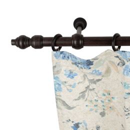 Gardinenstange SN DECO GROUP, L:440cm, braun, Holzwerkstoff, Gardinenstangen, "Filigrano", 28 mm, Holz, verschiedene L&auml;ngen und Farben, Komplettset