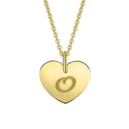 ONE ELEMENT Damen Kettenanh&auml;nger "Herz Buchstaben Anh&auml;nger aus 333 Gelbgold", HerzmitGravurOimSetmitHalskette, A, Gelbgold 333 Gold, gold, Gelbgold