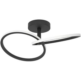 Eglo Deckenleuchte "CONGIUNTI Deckenlampe - Stahl - LED - 12W - IP20", 1, H: 14cm, 1 Stk., schwarz-wei&szlig;, Wohnzimmer, Leuchten, Wohzimmerlampe,