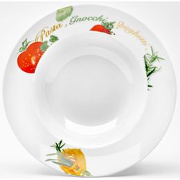 Van Well Pastateller "Milano", 27cm, bunt, Speiseteller, Teller Set, Porzellan, sp&uuml;lmaschinen- und mikrowellengeeignet, &Oslash; 27 cm
