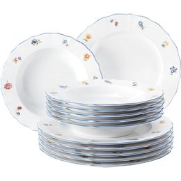 Seltmann Weiden Tafelservice "Teller Set, Geschirr-Set Sonate Nostalgie", 12 Stk., bunt, Geschirr-Sets, Suppenteller, Made in Germany, 18 Teile, f&uuml;r
