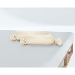 Nackenrollenbezug Biberna, B:15cm L:40cm, grau, Feinjersey, Obermaterial: 100% Baumwolle, Kissenbez&uuml;ge, "Michi", Jersey (1 Pack mit 2 St&uuml;ck), dichte,
