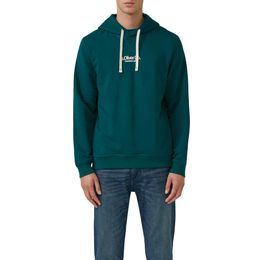 s.Oliver Herren Hoodiegr&uuml;n, Gr. XL, unifarben, Sweatware, Obermaterial: 70% Baumwolle, 30% Polyester, Sweatshirts, mit Logo Schriftzug