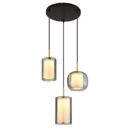 Globo LIGHTING LED Pendelleuchte "LAMPIGNA", 1 Stk., schwarz, Leuchten, H&auml;ngelampe/H&auml;ngeleuchte/Wohnzimmer/Esstisch/rauchfarben