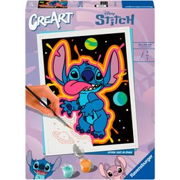 Ravensburger Kinder Malen nach Zahlen "CreArt, Adults Trend, Disney Stitch: Verloren im All", bunt, B:18cm H:24cm, Malvorlagen, Made in Europe