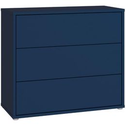 Kommode FORTE, B:94,8cm H:83,1cm T:41,5cm, blau, Holzwerkstoff, Schlafzimmer, Sideboards, "Alice Springs, Kommode, 3 Schubk&auml;sten B/H/T