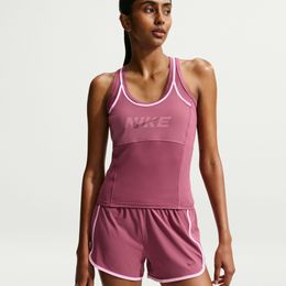 Nike Damen Trainingsshorts "Nike One Women's Dri-FIT Shorts"pink smoke, pink rise, mystic dates, Gr. XL, Obermaterial: 86% Polyester, 14% Elasthan,