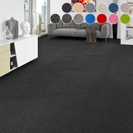 OTTO HOME Teppichboden "Zephyra, Schlinge, Gesamth&ouml;he 8 mm, Made in Netherlands", B : 400cm 1 Stk., L: 350cm, schwarz, Schlafzimmer, Teppiche, Uni