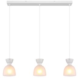 Globo LIGHTING H&auml;ngeleuchte "MASSEY", H: 120cm, 1 Stk., wei&szlig;, Wohnzimmer, Leuchten, H&auml;ngelampe Esszimmer-Leuchte Esstischleuchte Wohnzimmer