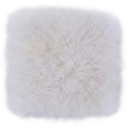Stuhlkissen LUXOR living, B:34cm H:5cm L:34cm, wei&szlig;, Lammfell, Esszimmer, Dekokissen_Sitzkissen_Kissenh&uuml;llen, "Sitzauflage Lammfell", ungepolstert,