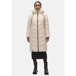 Marikoo Damen Steppmantel "Sahnekatzii XIV-1", beige, Gr. XL, Obermaterial: 100% Polyester. Innenfutter: 100% Polyester. &Auml;rmelfutter: 100% Polyester.