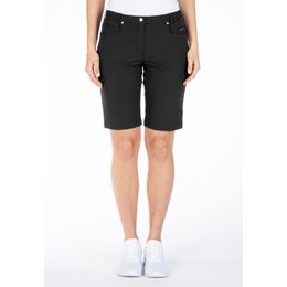 DEPROC Active Damen Shorts "KENORA URBAN Trekkingshorts Damen", schwarz, Gr. 48, Web, 97% Polyester. 3% Elasthan, Hosen, In melierter Optik