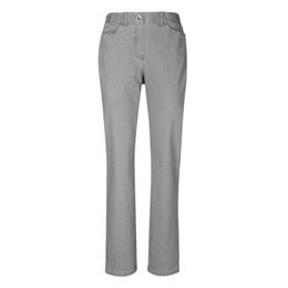 GOLDNER Damen Regular-fit-Jeans "Kurzgr&ouml;&szlig;e Klassische Jeansschlupfhose MARTHA", grau, Gr. 19, Obermaterial: 78% Baumwolle CO. 20% Polyester PES. 2%