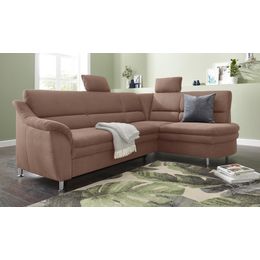 Sit & More Ecksofa SIT & MORE, B:250cm H:90cm T:175cm, braun, Luxus-Microfaser (90% Polyester, 10% Polyamid);Flachgewebe (100% Polyester);Struktur (100%