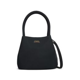 Tommy Hilfiger Damen Handtasche "TH MARINA BUCKET NYLON", schwarz, Leder, Textil, Taschen, Damen Tragetasche, Umh&auml;ngetasche, Schultertasche mit