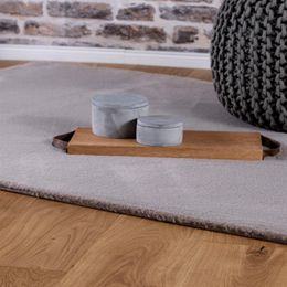 Teppich Kayoom, B:60cm H:22mm L:110cmtaupe, Polyester, Wohnzimmer, Teppiche, "Chaplin 545", Kurzflor, Modernes Muster, Uni, Fu&szlig;bodenheizungsgeeignet,