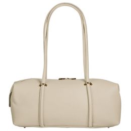 CLUTY Damen Henkeltasche "FLIORI", beige, Leder, leicht gl&auml;nzend, unifarben, Taschen, echt Leder, Made in Italy