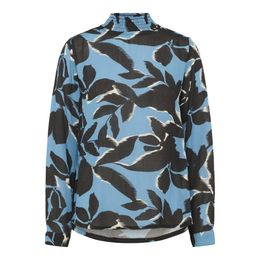 Kaffe Bluse 'KAAmber' Damen Gr&ouml;&szlig;e XXL himmelblau / hellgrau / schwarz