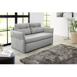 Jockenh&ouml;fer Schlafsofa, B:158cm H:90cm T:92cm, grau, JOCKENH&Ouml;FER GRUPPE, Feinstruktur (100% Polyester);Zierkissen Jaquard (93% Polyester, 7% Baumwolle),
