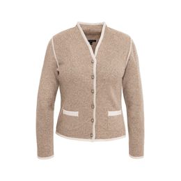 OS-Trachten Damen Strickjacke "Strickjacke 457019-0771", beige, Gr. 34, Obermaterial: 50% Baumwolle CO. 50% Polyamid PA., Strickjacken