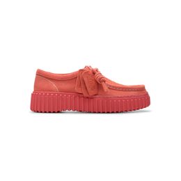 Clarks Damen Sneaker "Torhill Bee", Gr. 37rot, Leder, Schuhe, im 90s-inspirierten Look mit Chunky-Sohle