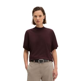 Marc O'Polo MARC O'POLO Damen T-Shirt "aus Baumwoll-Single-Jersey", braun, Basic, Gr. XL, unifarben, Obermaterial: 100% Baumwolle, Shirts