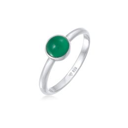 Elli Premium Damen Fingerring "Achat Edelstein Solit&auml;r 925 Silber", 58mm,mit Steinen, Silber 925 (Sterlingsilber), silber, Silber 925