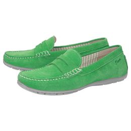 Sioux Damen Slipper "Carmona-700", Gr. 35, gr&uuml;n, Obermaterial: 100% Kalbsveloursleder CAVL. 100% Gummi rubber., Schuhe