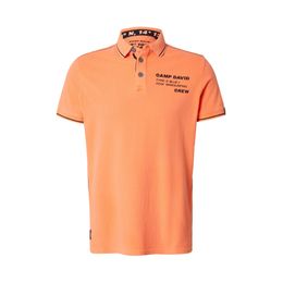 CAMP DAVID Poloshirt Herren Gr&ouml;&szlig;e L koralle / schwarz