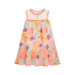 Danamade Kleid 'DLUISA' M&auml;dchen Gr&ouml;&szlig;e 122 mischfarben / neonorange