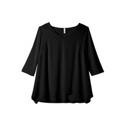 sheego Bluse Damen Gr&ouml;&szlig;e XXL schwarz
