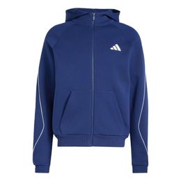 adidas Sportswear Athletic Zip-Up Hoodie 'Stadium' male size XS Dark blue / White