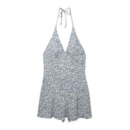 Pull&Bear Pull&bear Jumpsuit Damen Gr&ouml;&szlig;e L blau / wei&szlig;