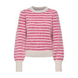 Jacqueline de Yong JDY Pullover 'JDYSIGRID' Damen Gr&ouml;&szlig;e S hellgrau / fuchsia / rosa