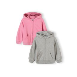 MINOTI Sweatjacke M&auml;dchen Gr&ouml;&szlig;e 86/92 grau / pink