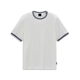 Bugatti T-Shirt Herren Gr&ouml;&szlig;e L blaumeliert / wei&szlig;