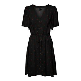 V&eacute;ro Moda Vero Moda Kleid 'VMALBA' Damen Gr&ouml;&szlig;e 36 grasgr&uuml;n / rot / schwarz Sommerkleid