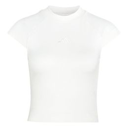 adidas Sportswear Performance Shirt 'ADIDAS KIT SMALL LOGO RIB' female size S White