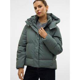 V&eacute;ro Moda VERO MODA Damen Steppjacke "VMGRETAKYLIE SHORT COATED JACKET NOOS", gr&uuml;n, Gr. L, unifarben, Web, Obermaterial: 100% Polyamid, Jacken, Lederimitat